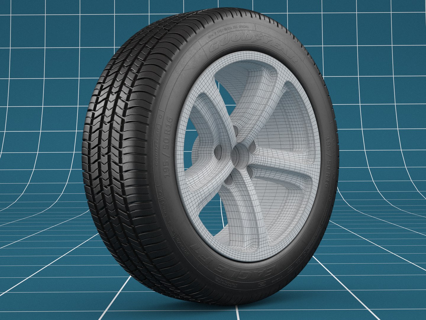 Realistic Car Tire 3D Model - TurboSquid 1178611