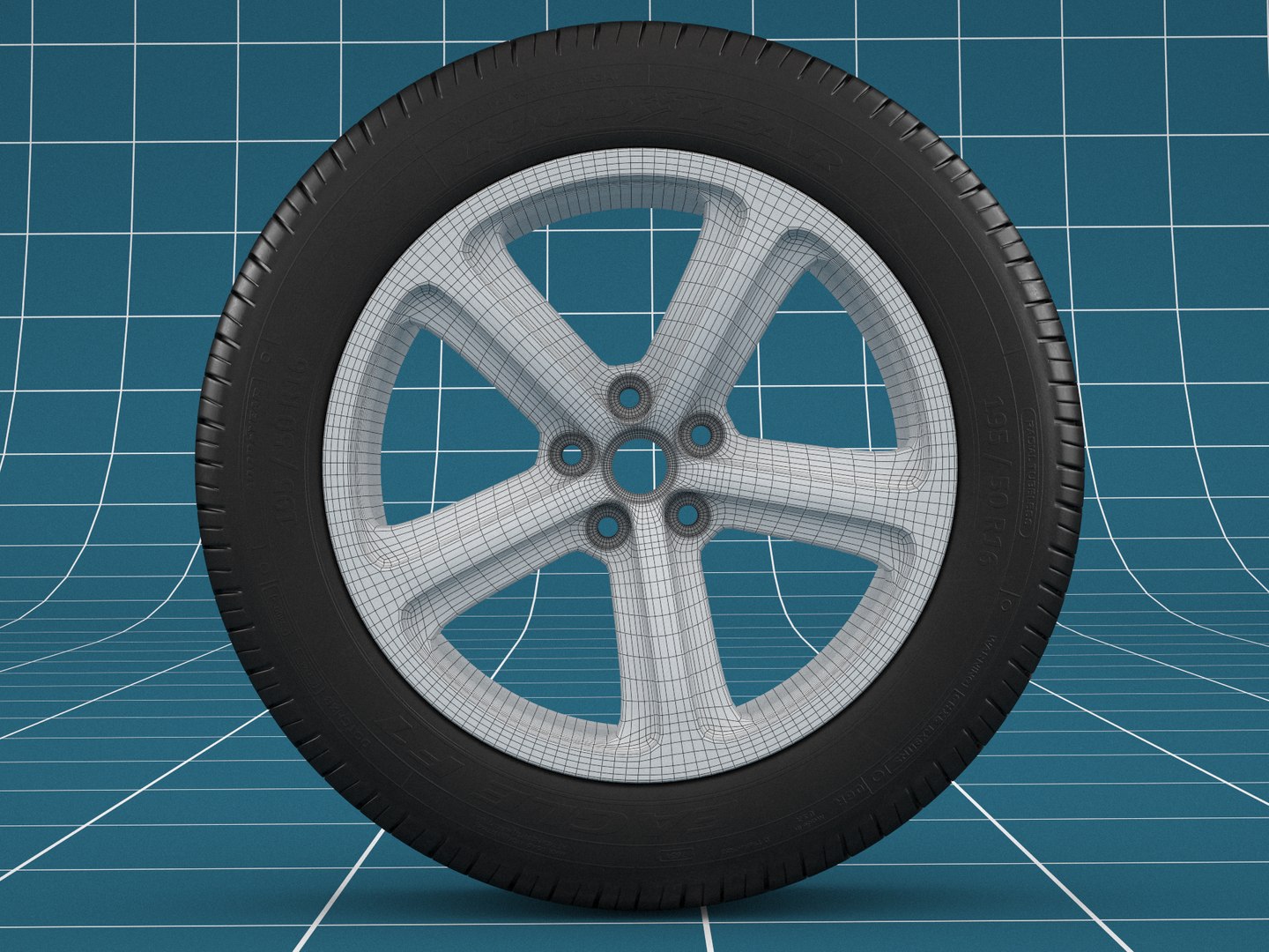 Realistic Car Tire 3D Model - TurboSquid 1178611