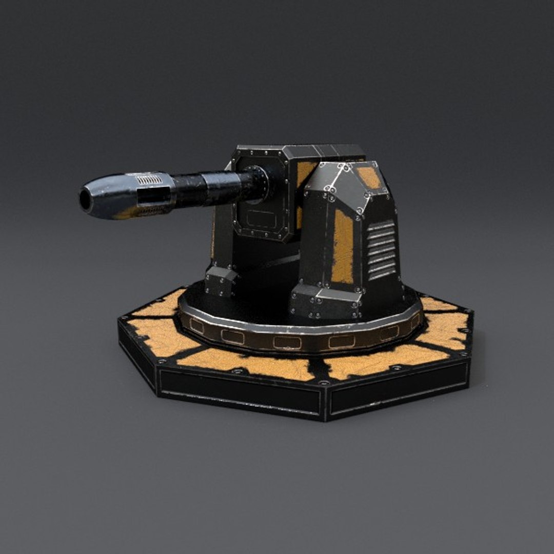 3d Model Of Scifi Turret