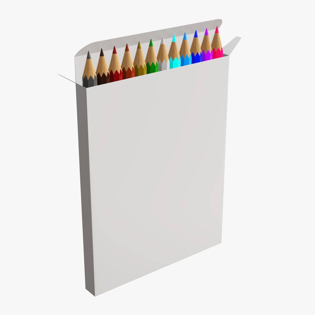 Pencil box color model - TurboSquid 1666598