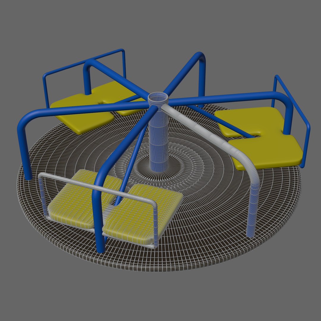 Carousel playground 3D model - TurboSquid 1574409