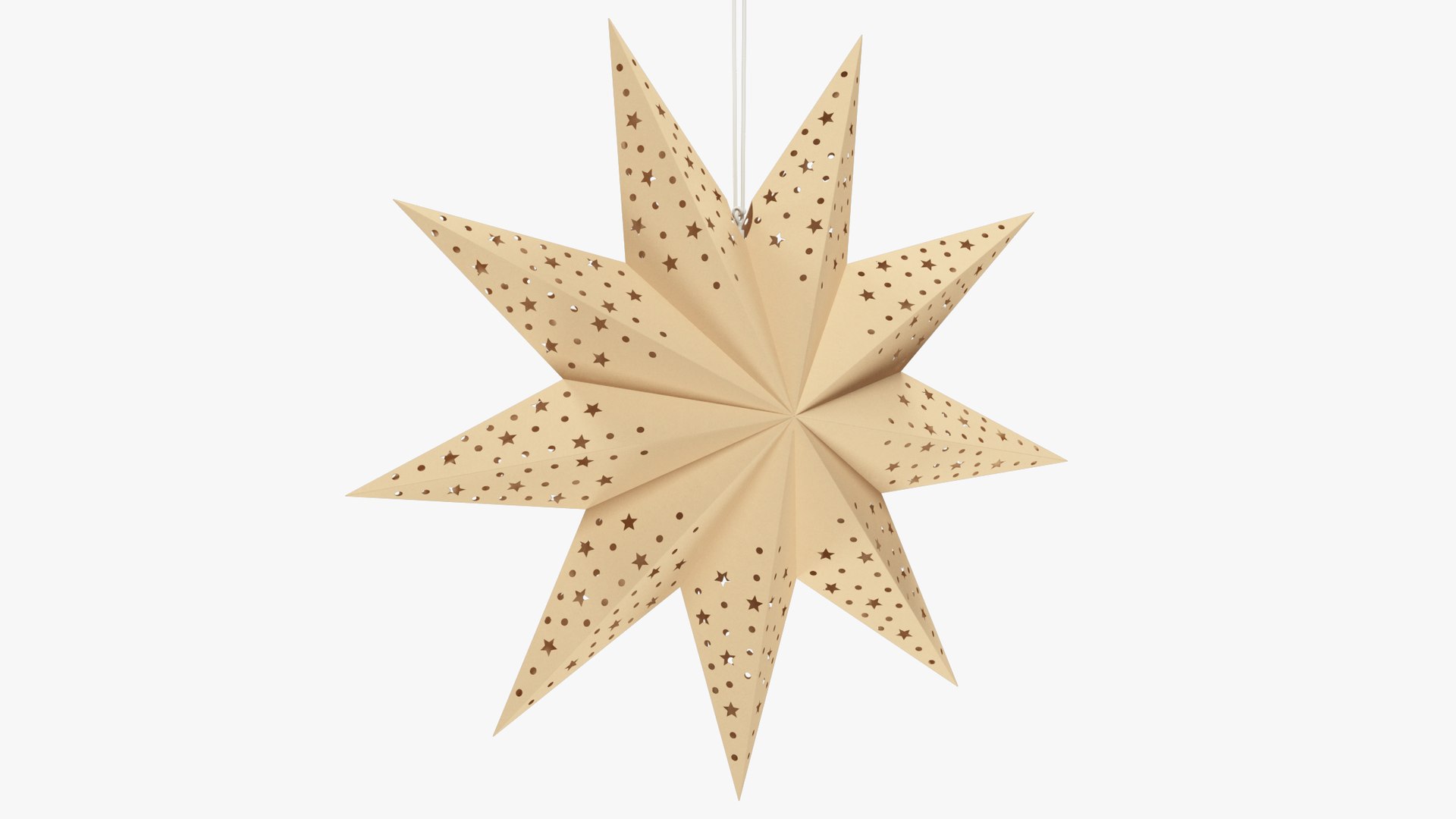 3D Hanging Christmas Paper Star V2 - TurboSquid 2315453