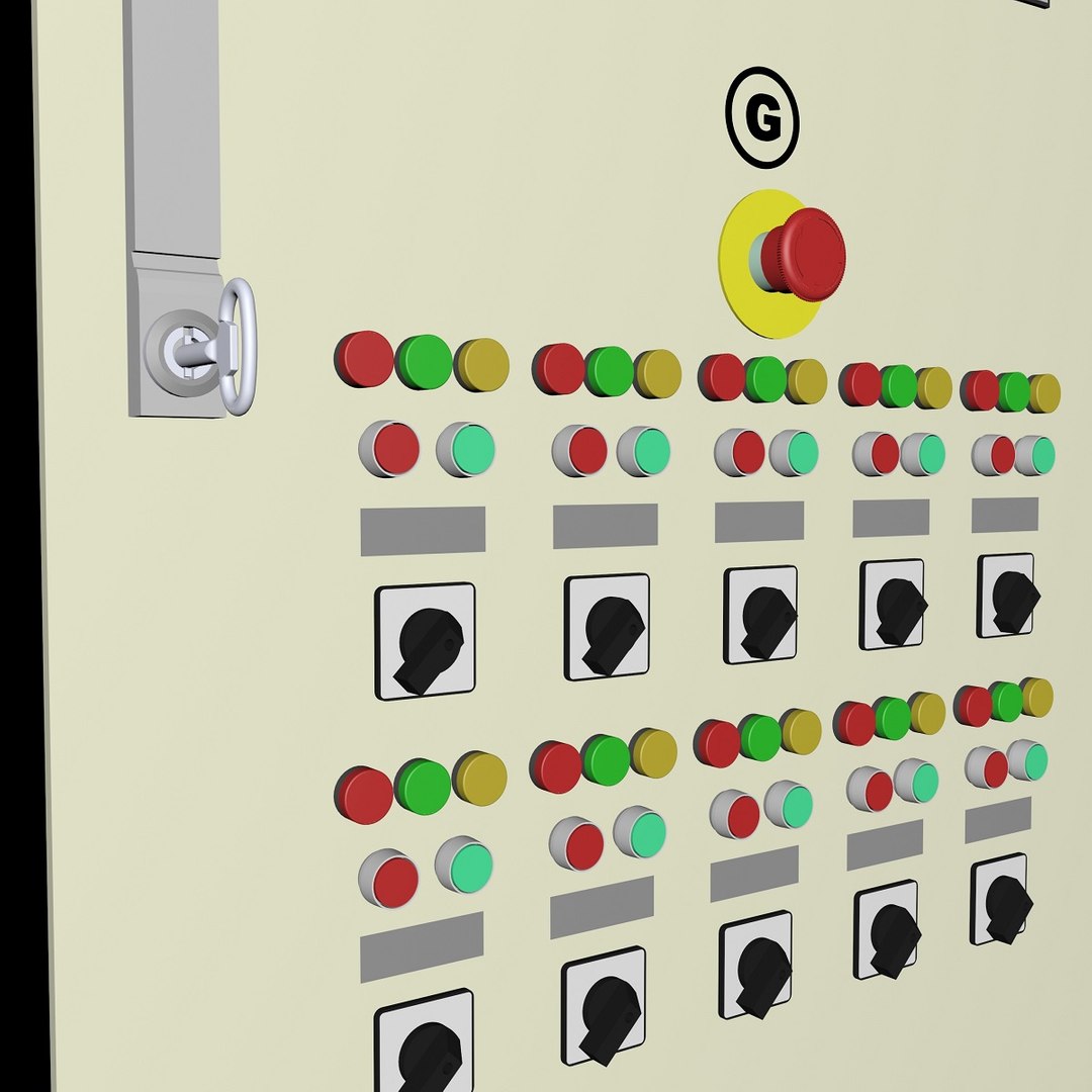 Synchronizing panel switch gear 3D model - TurboSquid 1377101