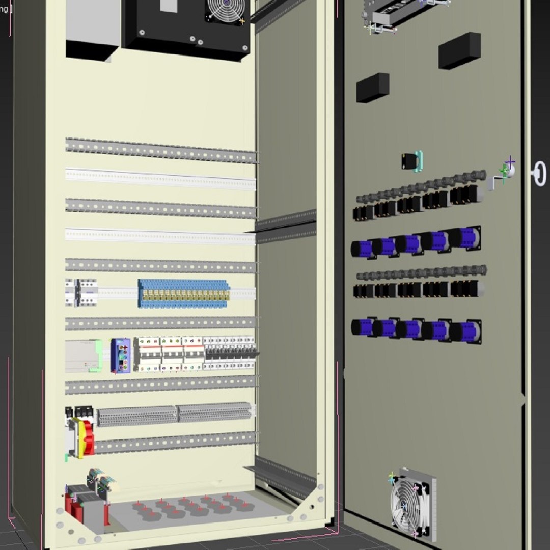 Synchronizing panel switch gear 3D model - TurboSquid 1377101