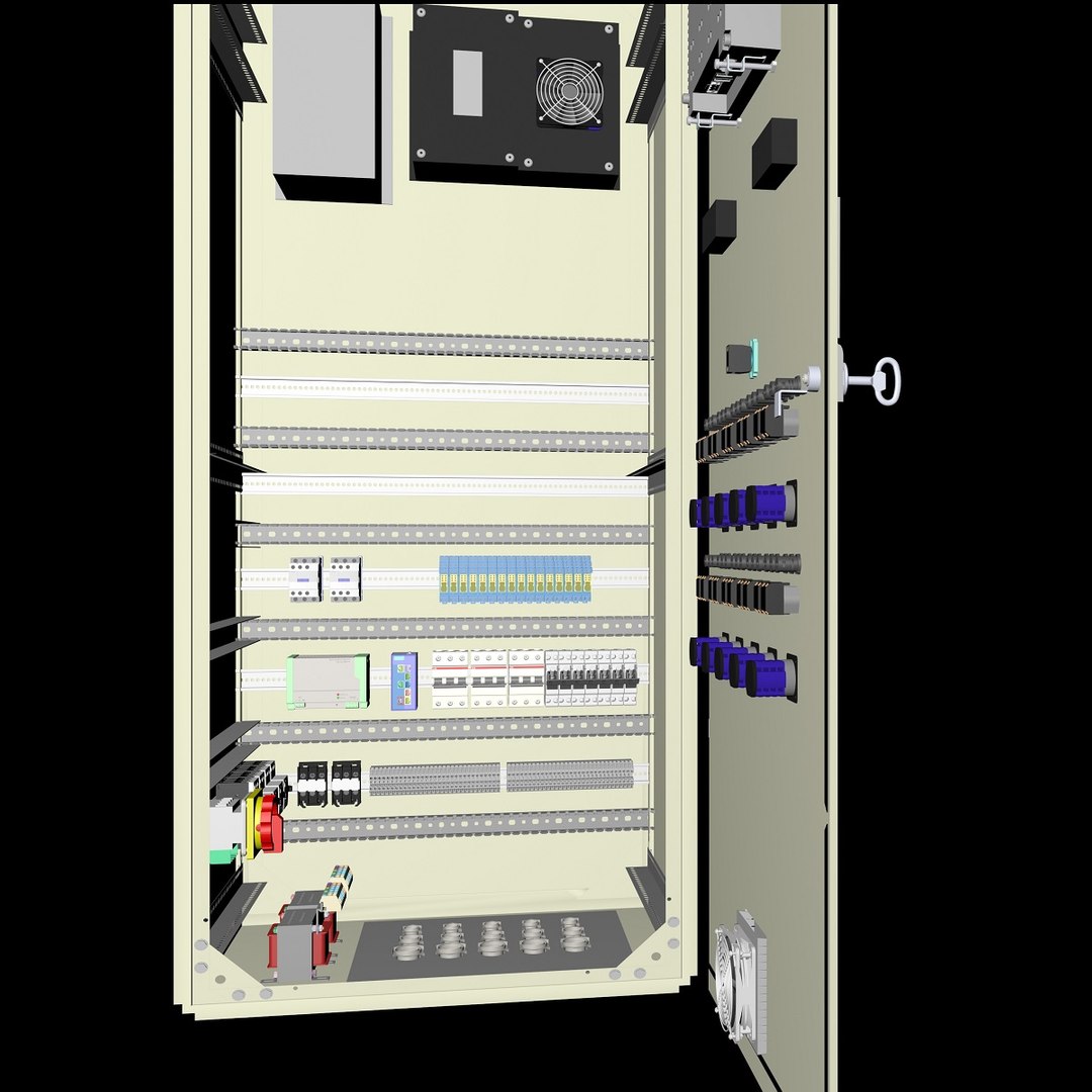Synchronizing panel switch gear 3D model - TurboSquid 1377101