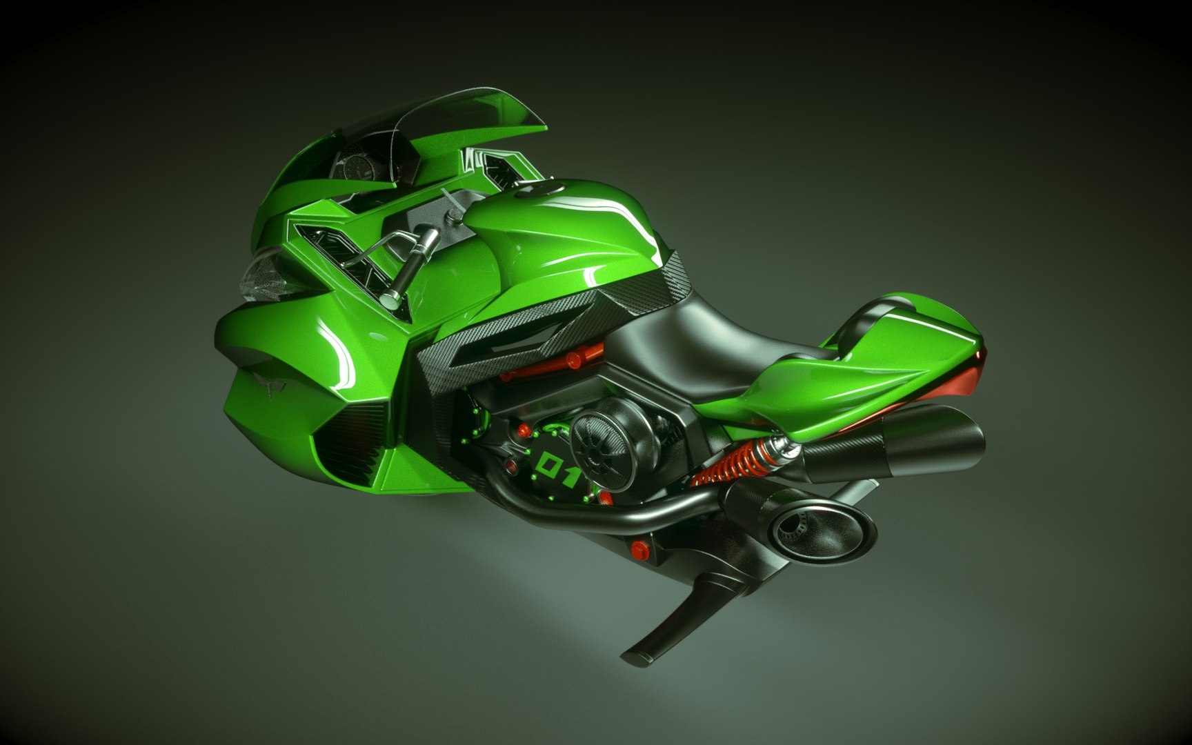 3d Hover Bike Model