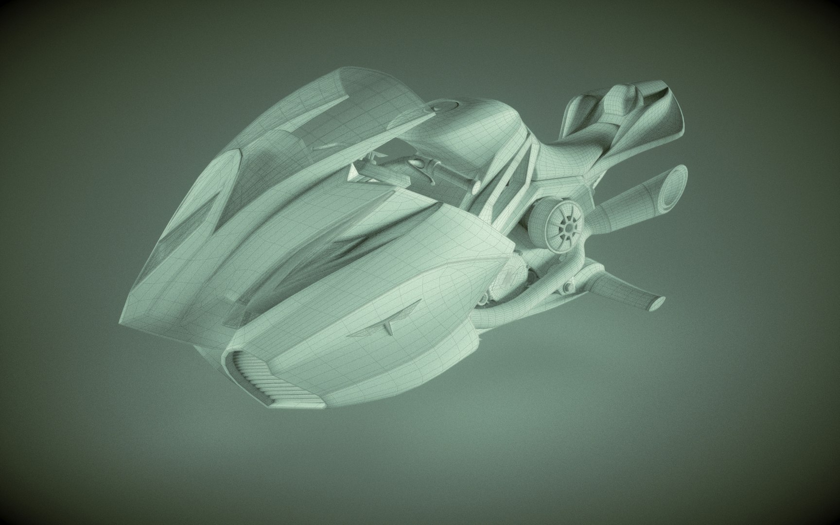 3d Hover Bike Model
