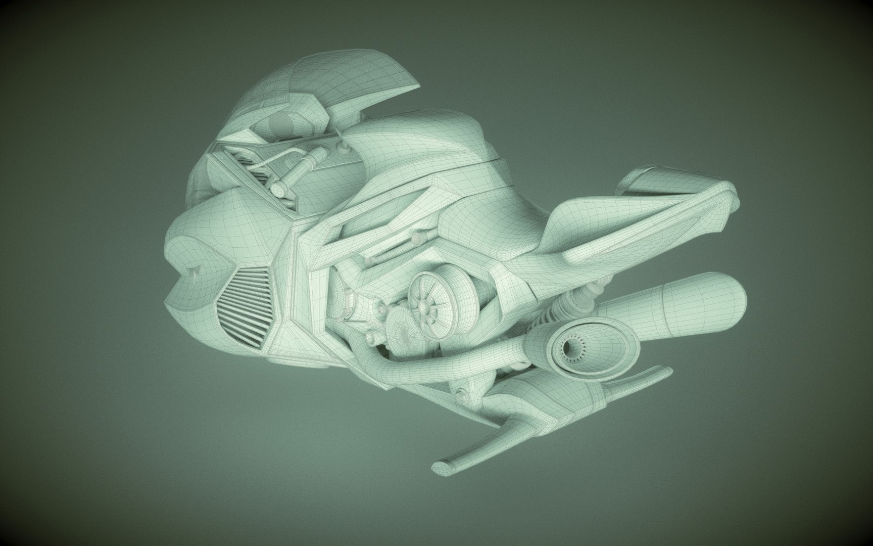 3d Hover Bike Model