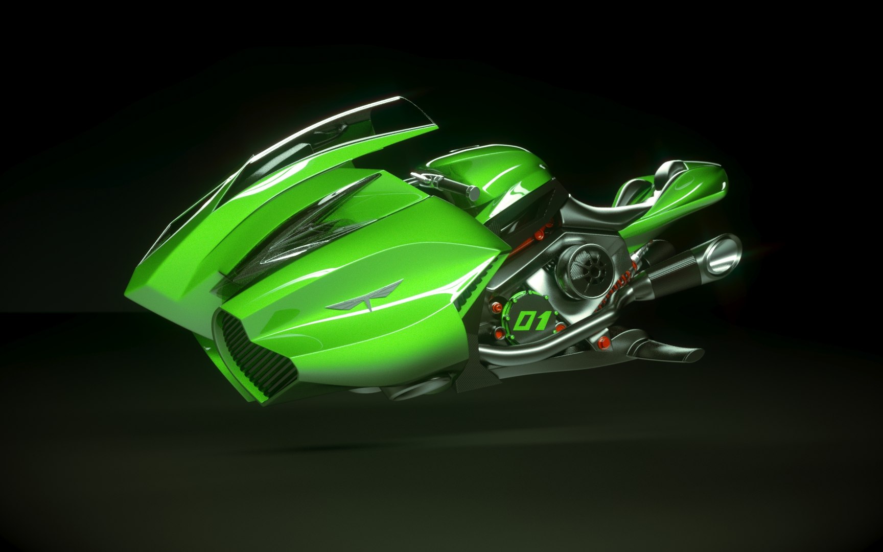 3d Hover Bike Model