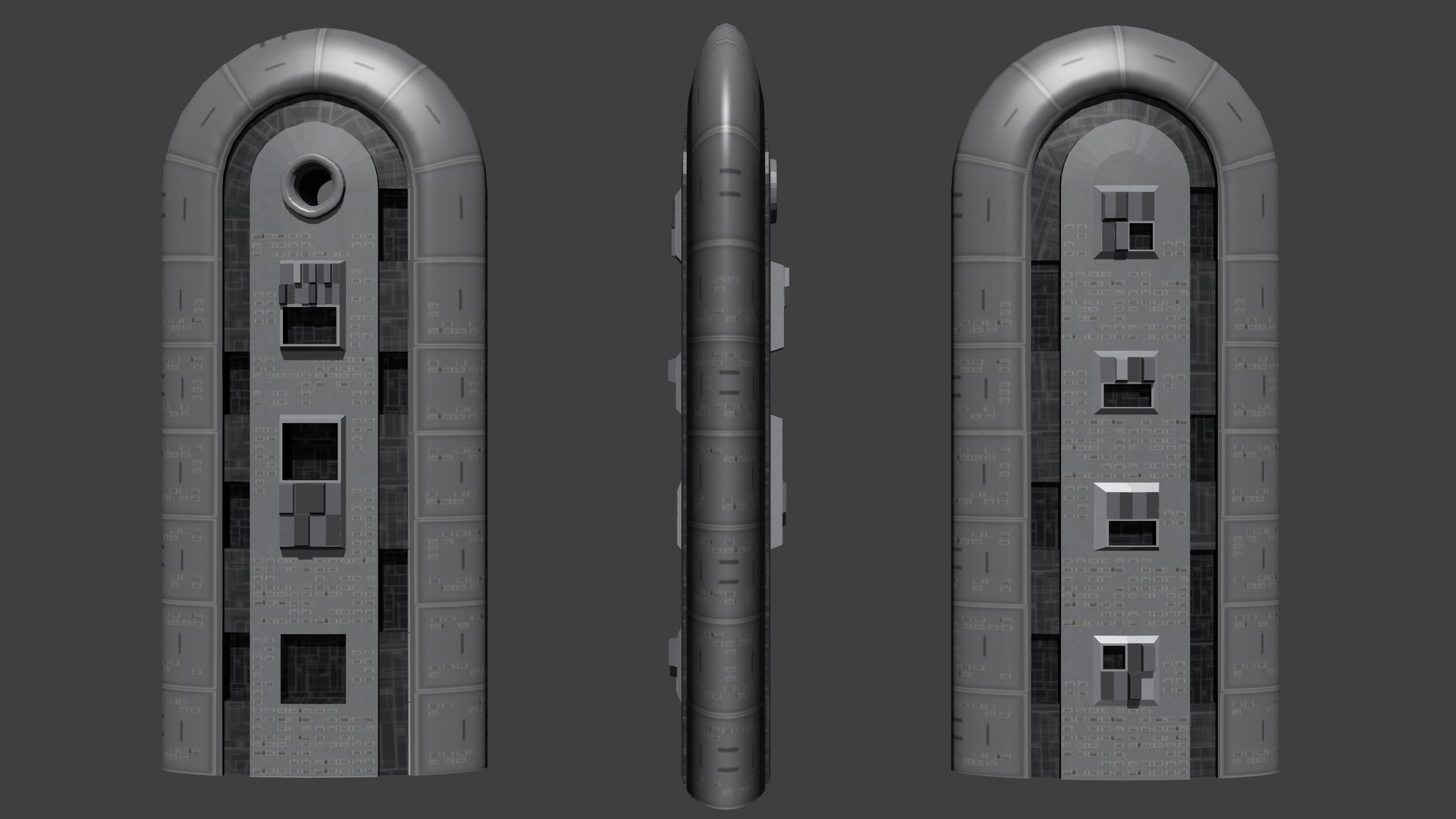 Sci-fi Building Obj