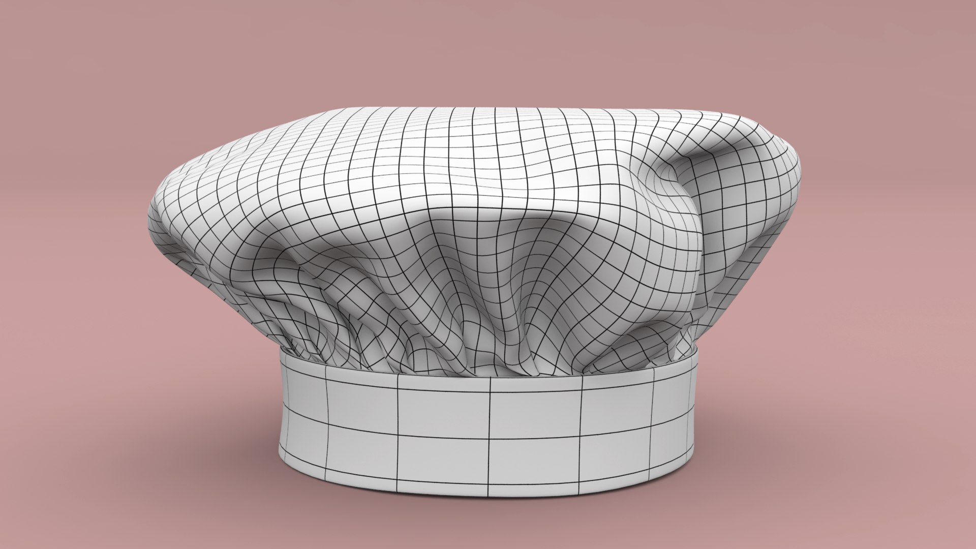 3D Cotton Chef Hat - TurboSquid 1816122