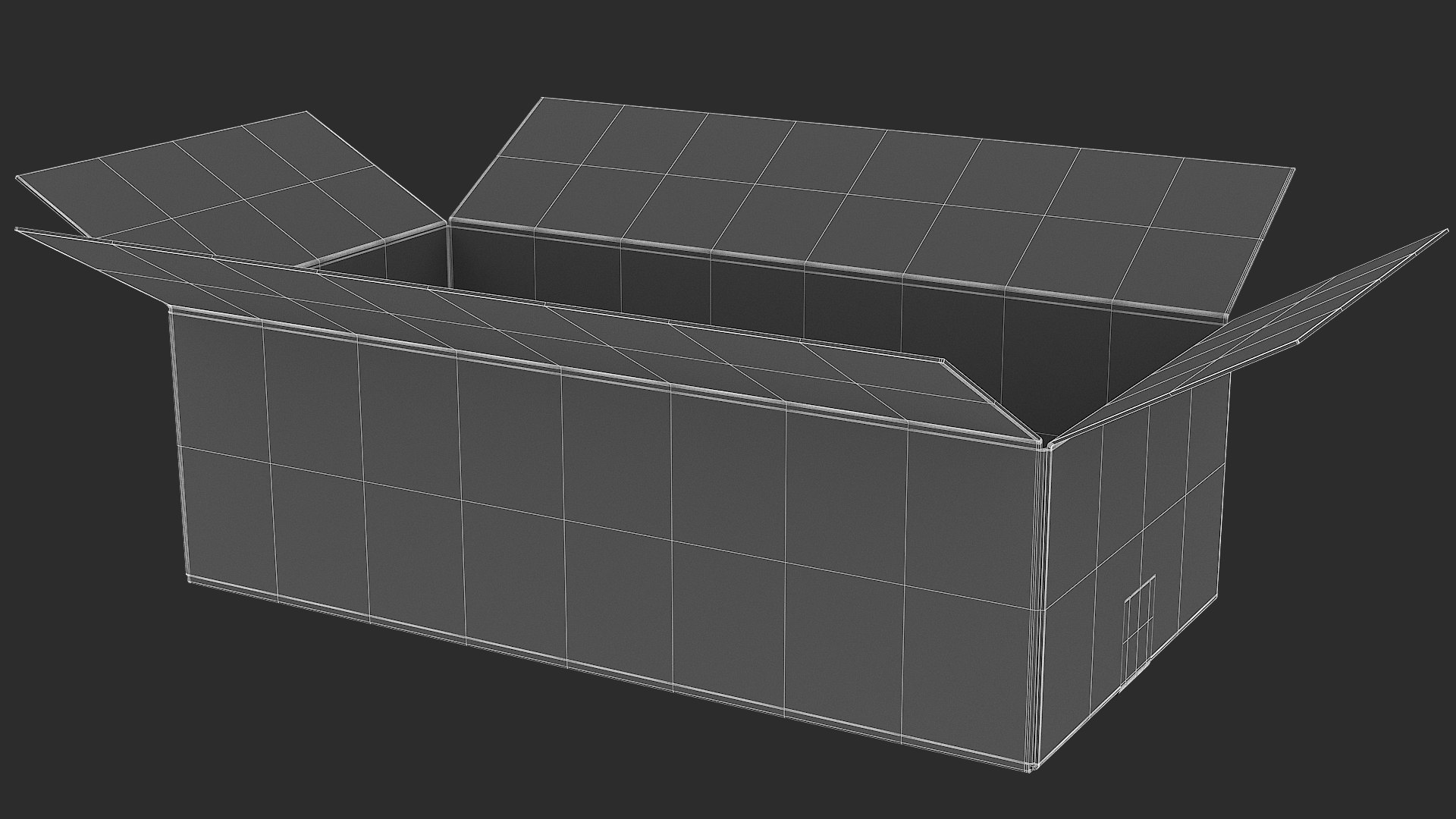 Cardboard Box 6 Open 3D Model - TurboSquid 2181325