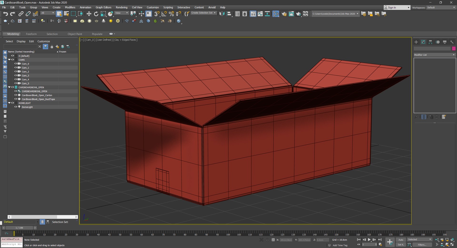 Cardboard Box 6 Open 3D Model - TurboSquid 2181325