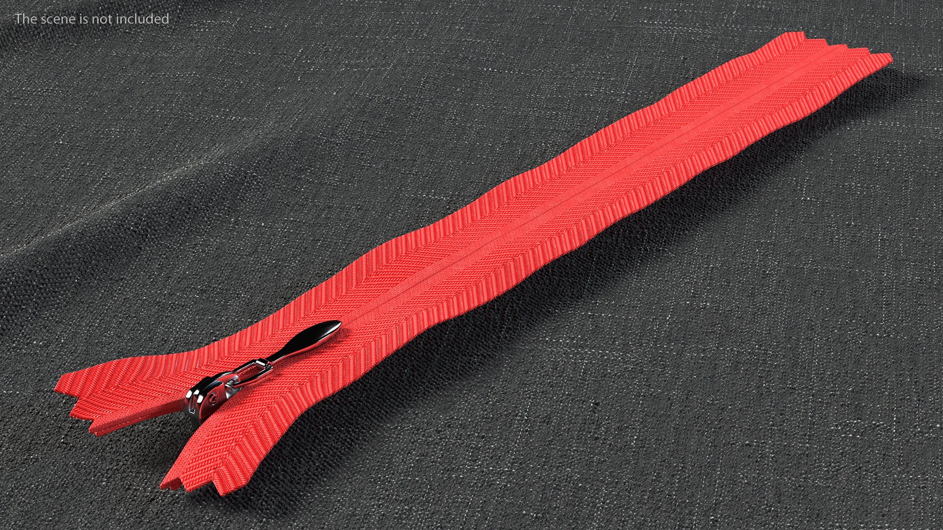 Nylon Invisible Zipper Red 3D Model - TurboSquid 1809784