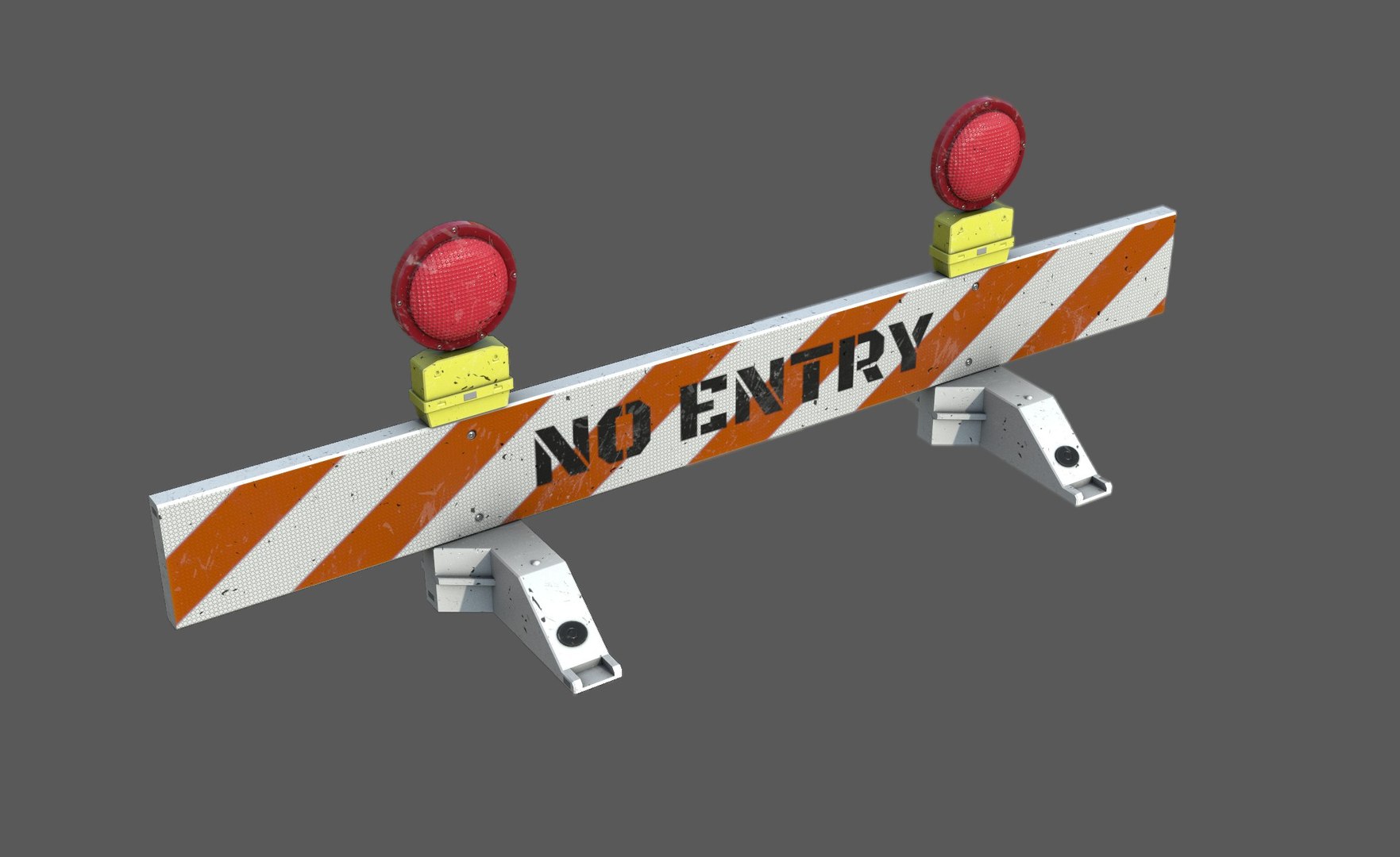No-Entry Safety Barricade 3D Model - TurboSquid 2136929