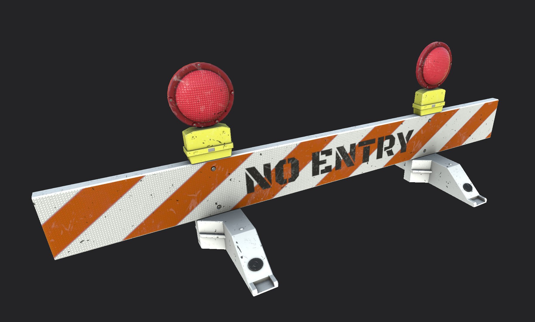 No-Entry Safety Barricade 3D Model - TurboSquid 2136929