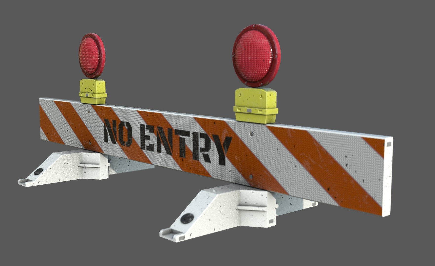 No-Entry Safety Barricade 3D Model - TurboSquid 2136929