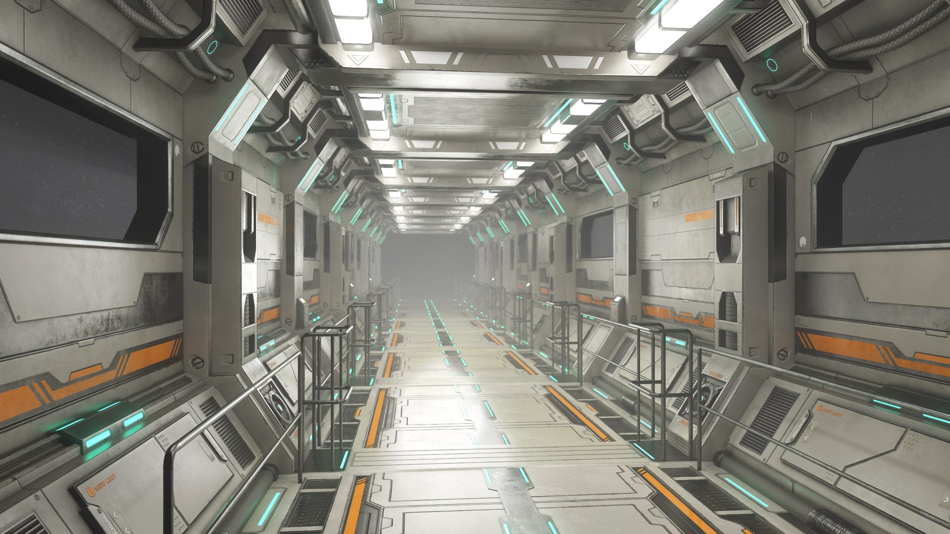 Modular Corridor - Polys Model - TurboSquid 1636906