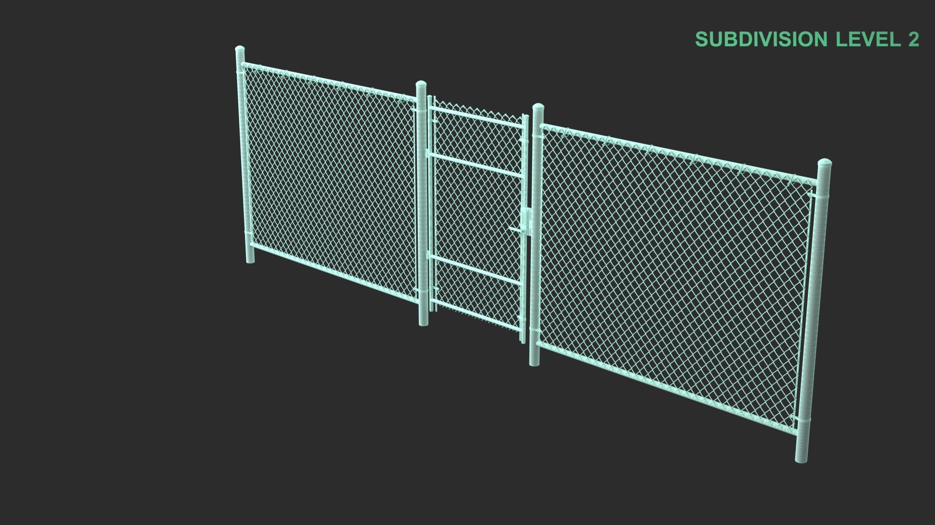 Chain LInk Gate Model - TurboSquid 2318215