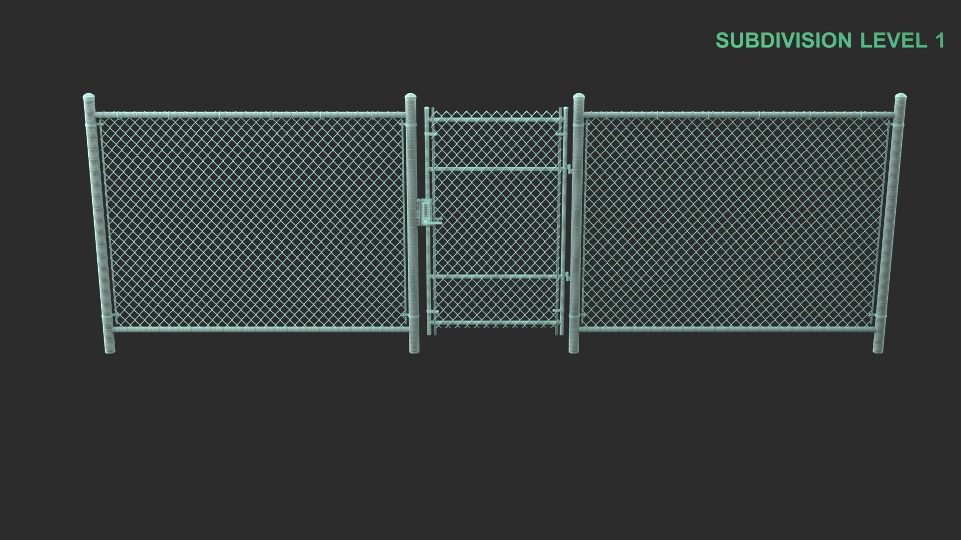 Chain LInk Gate Model - TurboSquid 2318215