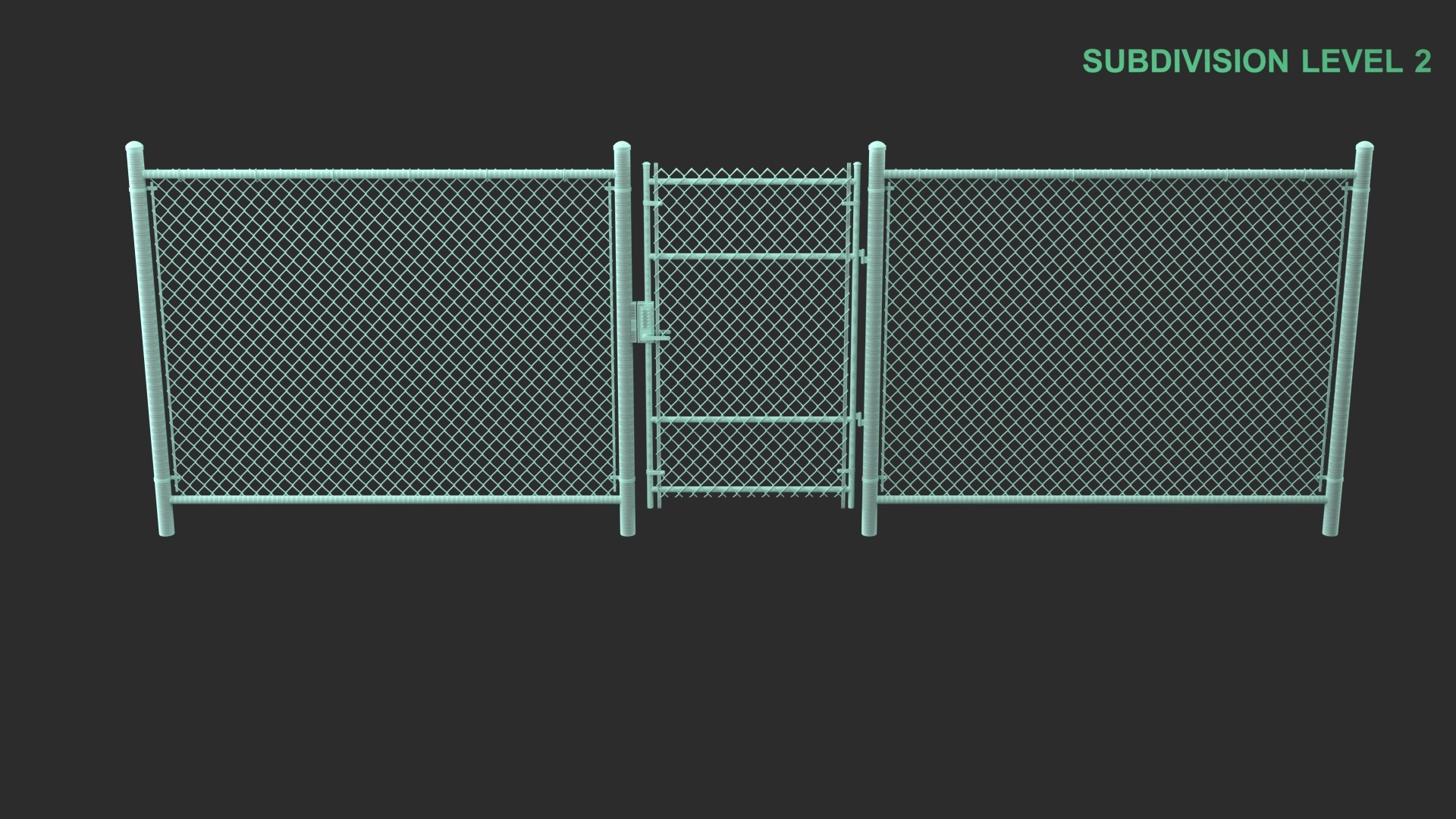 Chain LInk Gate Model - TurboSquid 2318215