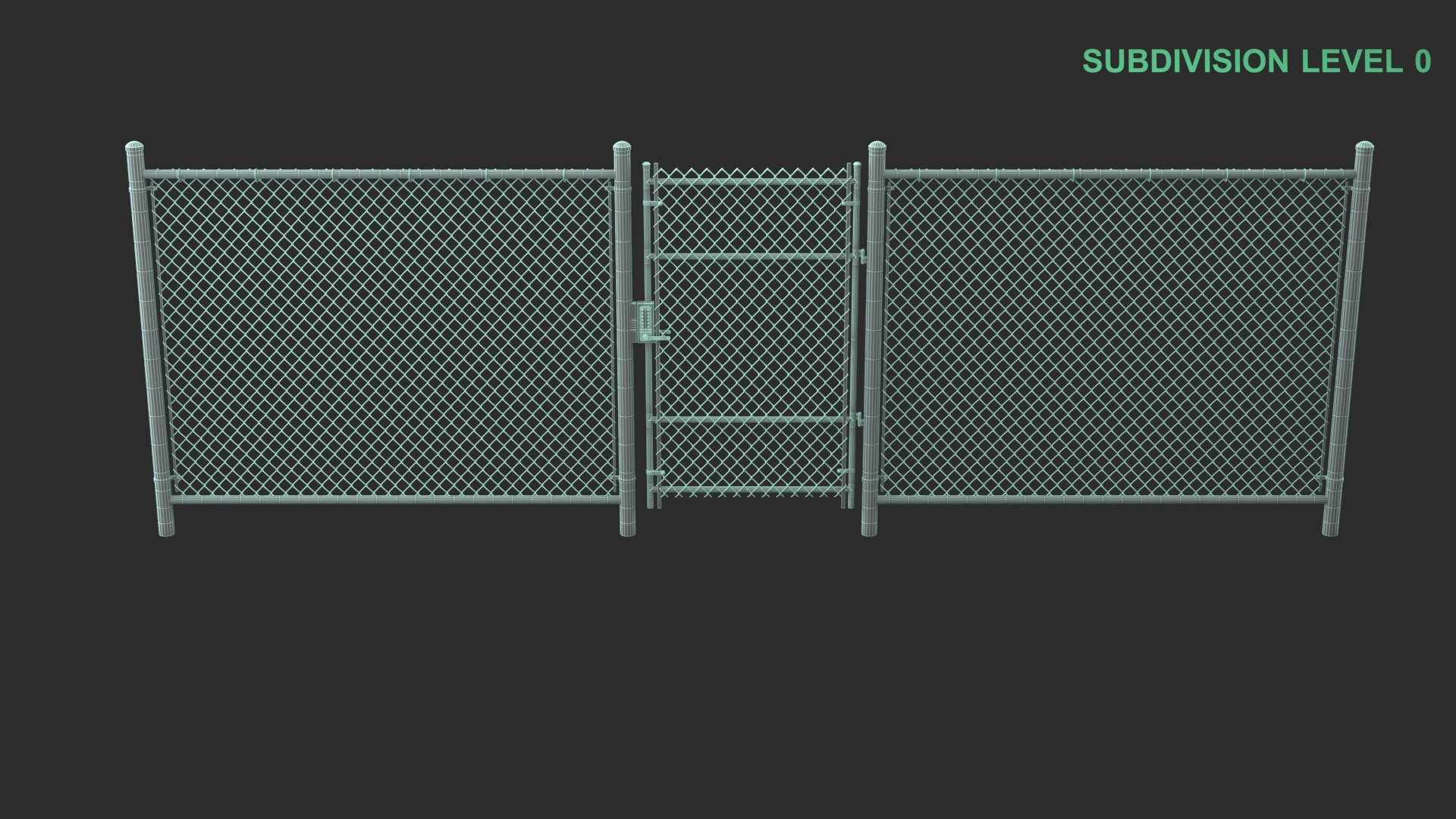 Chain LInk Gate Model - TurboSquid 2318215