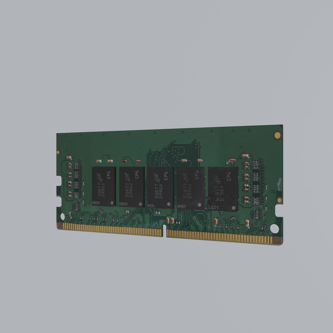 3D DDR4 SODIMM Laptop Ram Stick Model - TurboSquid 2082608