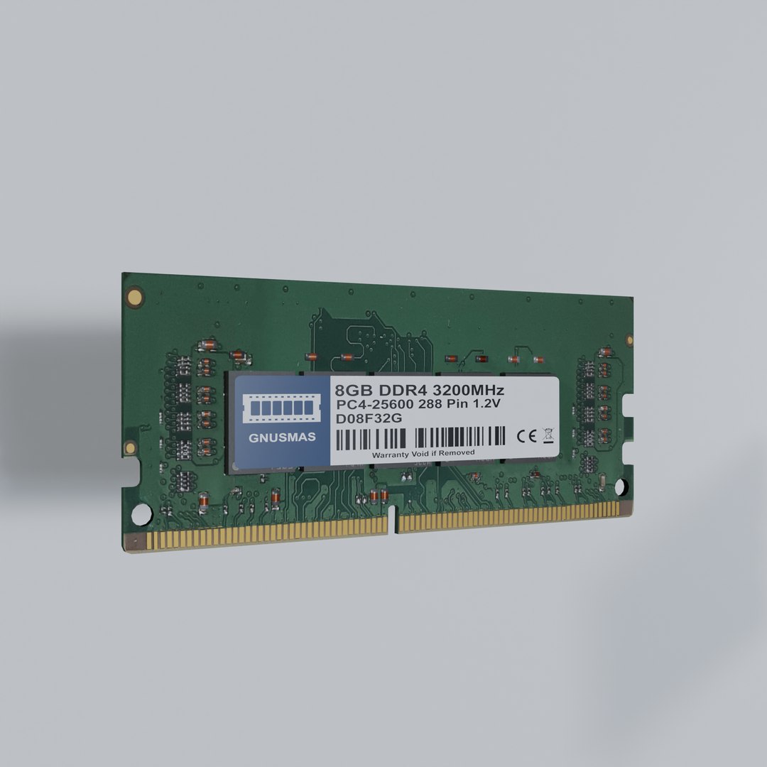 3D DDR4 SODIMM Laptop Ram Stick Model - TurboSquid 2082608