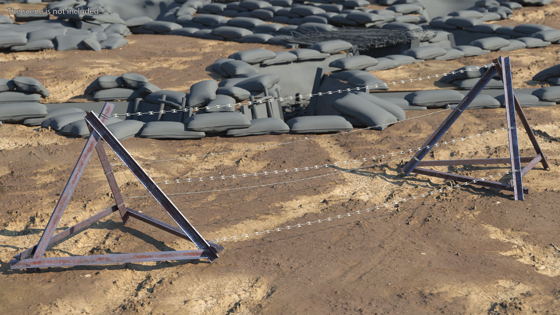 Wire Entanglement Barrier Razors 3D - TurboSquid 1713186