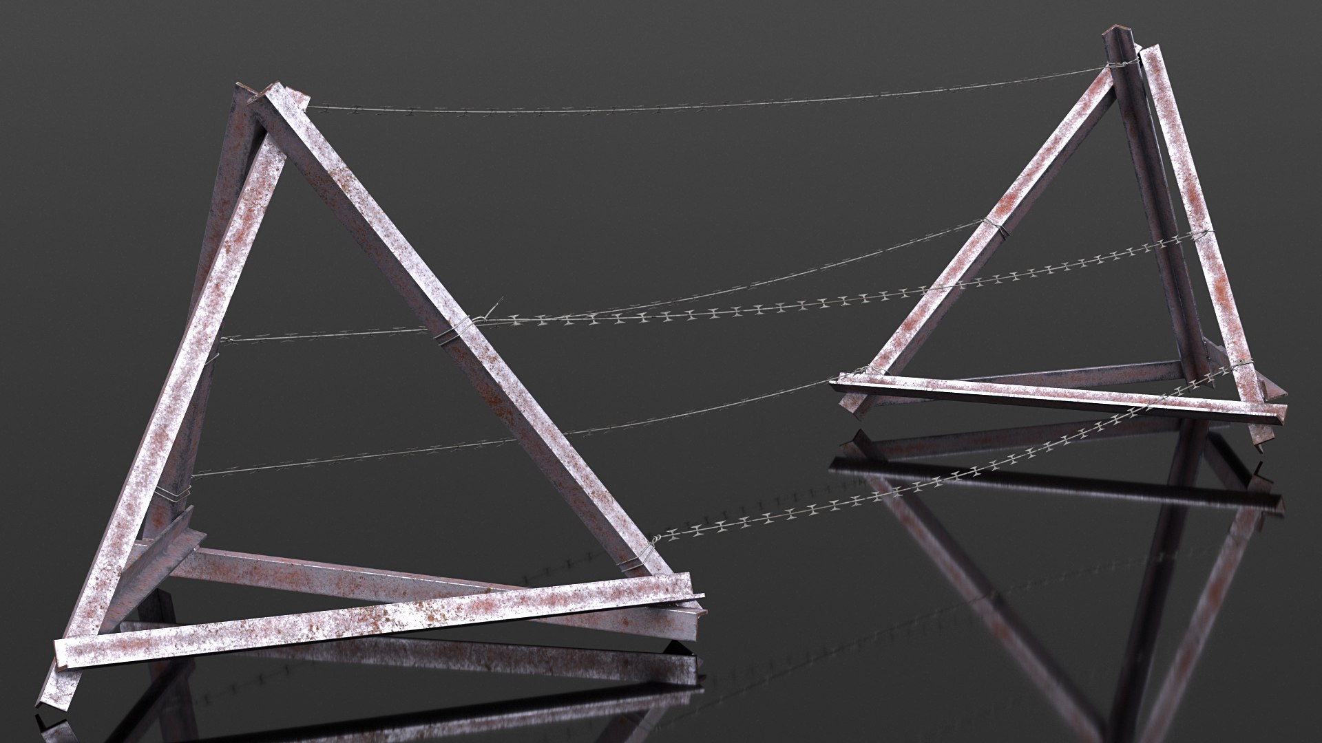 Wire Entanglement Barrier Razors 3D - TurboSquid 1713186