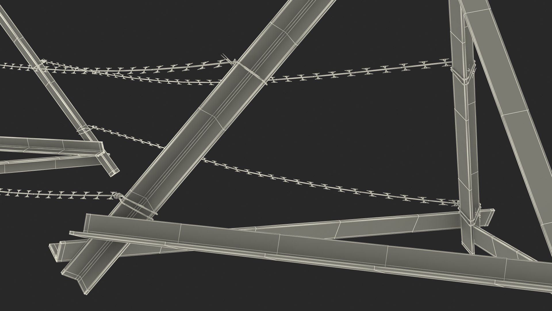 Wire entanglement barrier razors 3D - TurboSquid 1713186