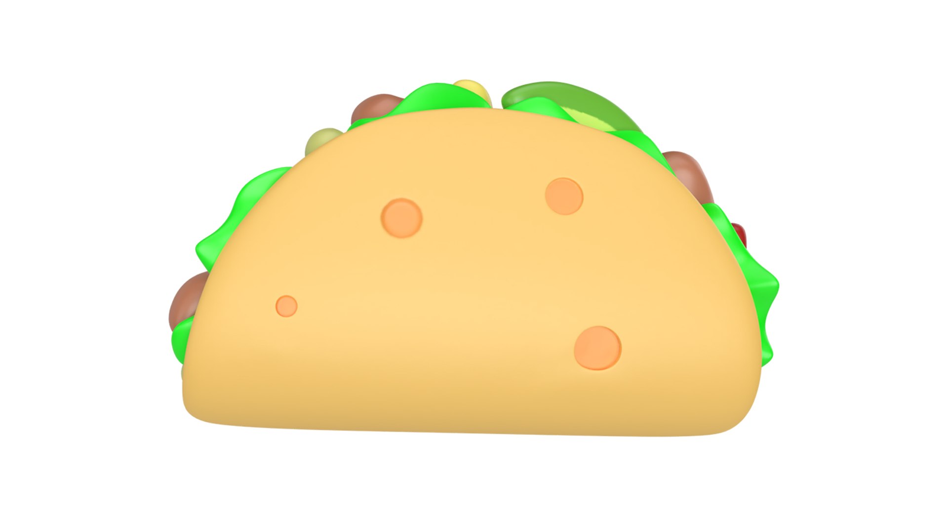 Cartoon Taco 3D Model - TurboSquid 1960850