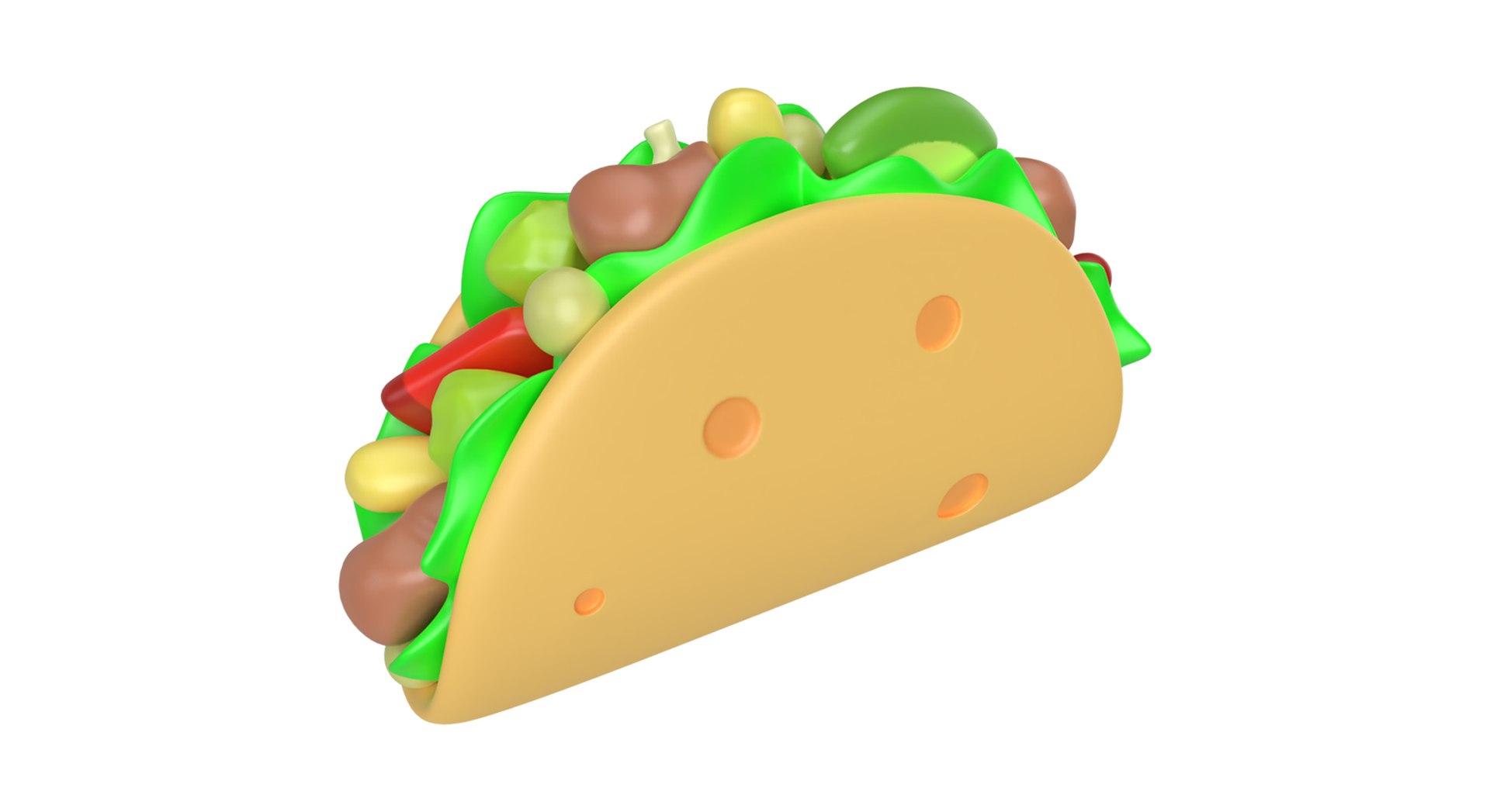 Cartoon Taco 3D Model - TurboSquid 1960850