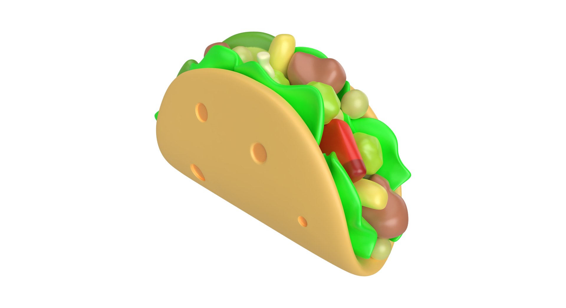 Cartoon Taco 3D Model - TurboSquid 1960850