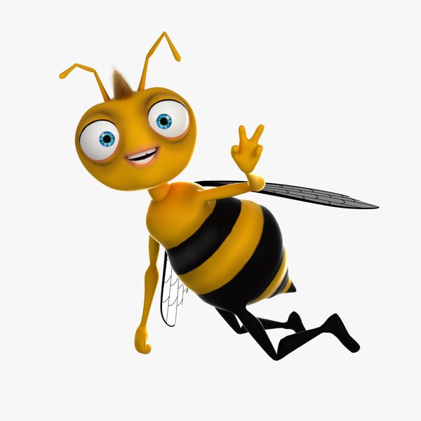 modelo 3d Cartoon Bee - TurboSquid 1966311