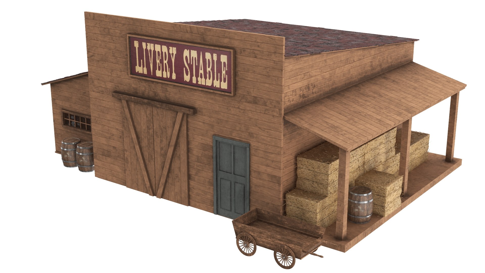 Western Stable Model - TurboSquid 1465898