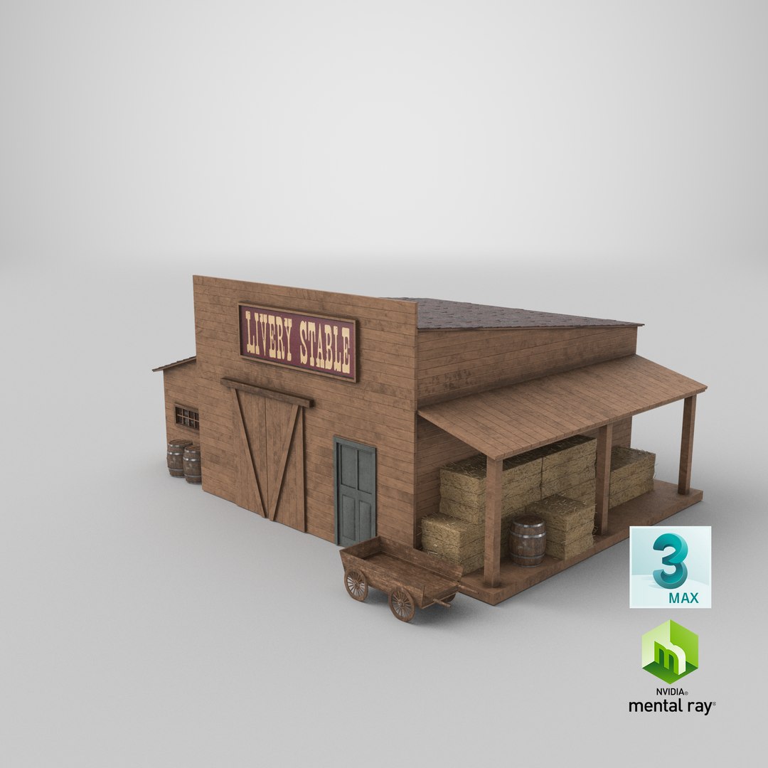 Western stable model - TurboSquid 1465898