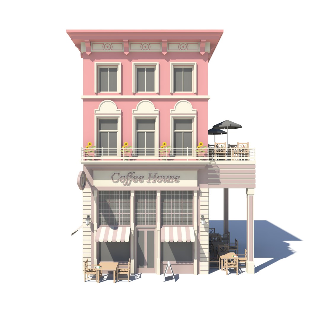 Coffeeshop 02 3D Model - TurboSquid 1486175
