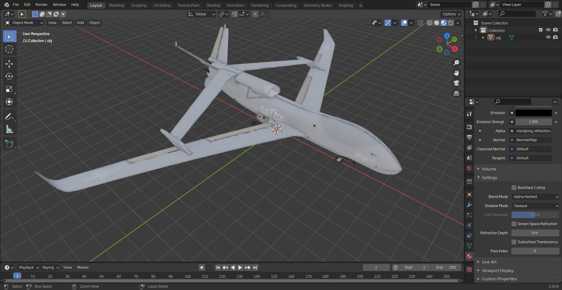 Chengdu Xianglong WZ7 UAV 3D - TurboSquid 1882209