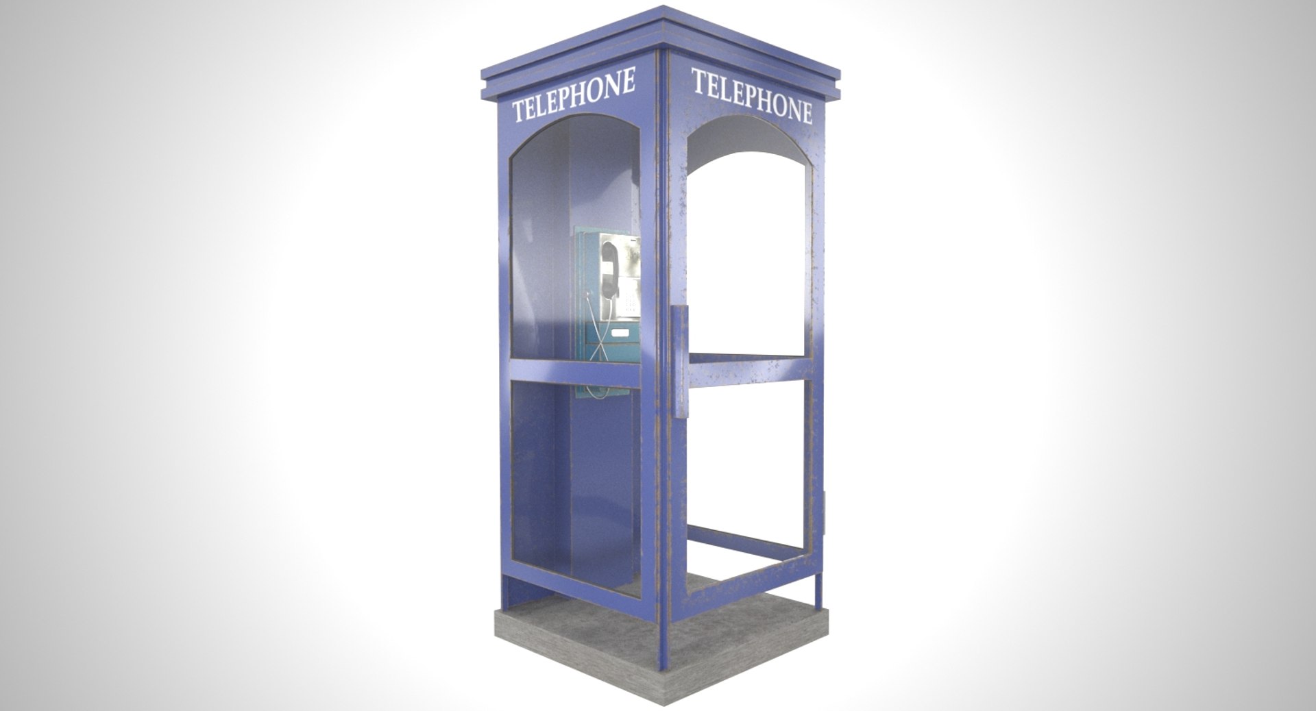 3D Telephone Box Model - TurboSquid 1158167