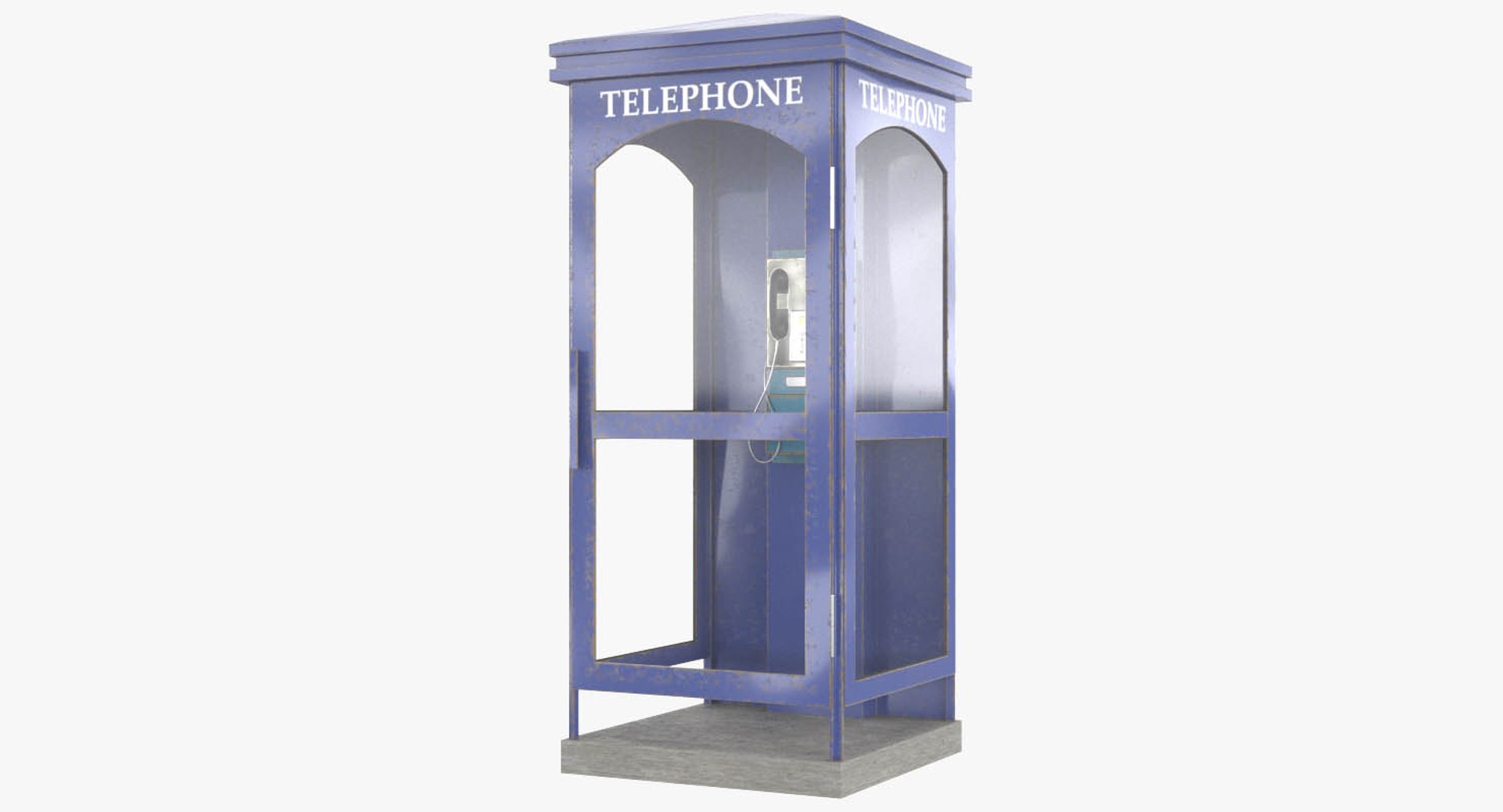 3D telephone box model - TurboSquid 1158167