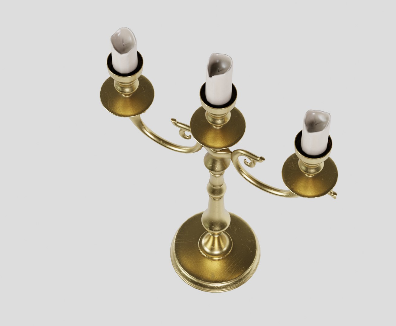 3D Vintage Candlestick 3D Model - TurboSquid 2149197