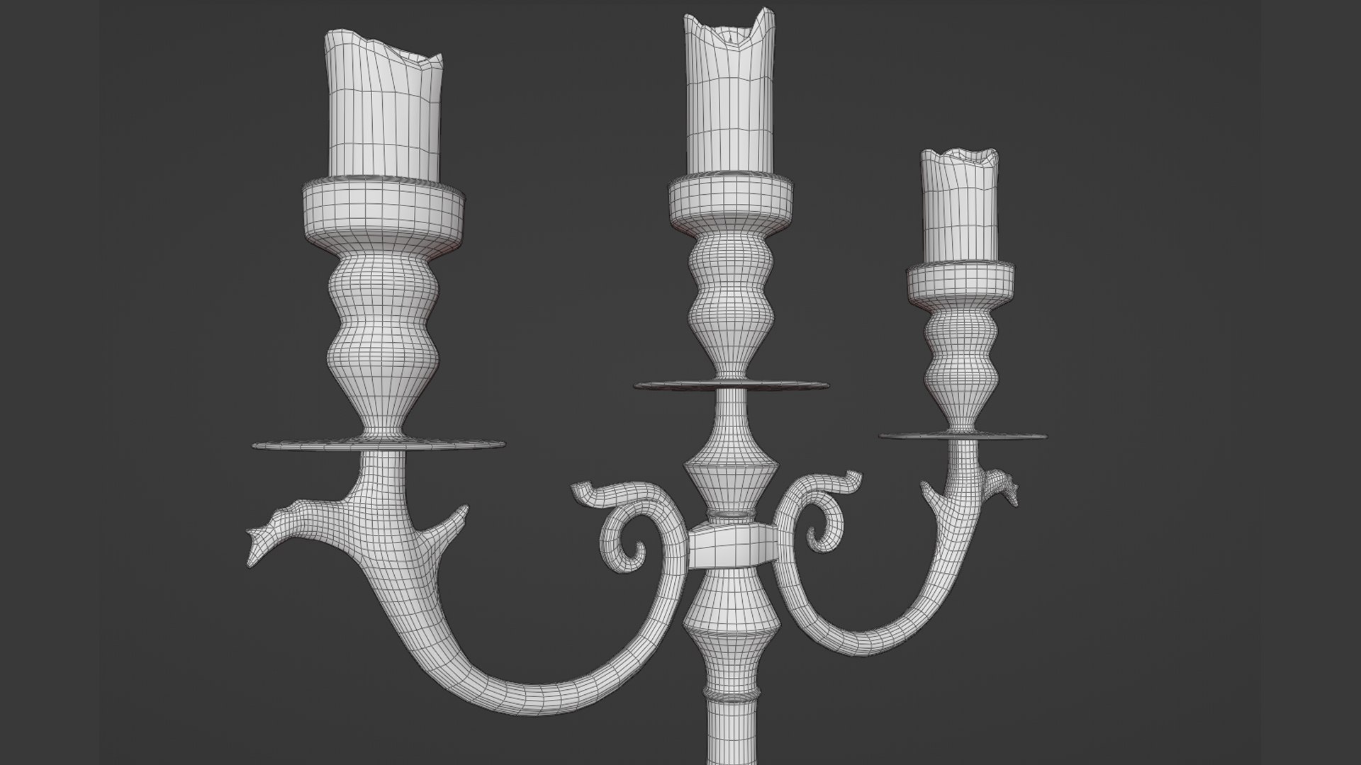 3D Vintage Candlestick 3D Model - TurboSquid 2149197