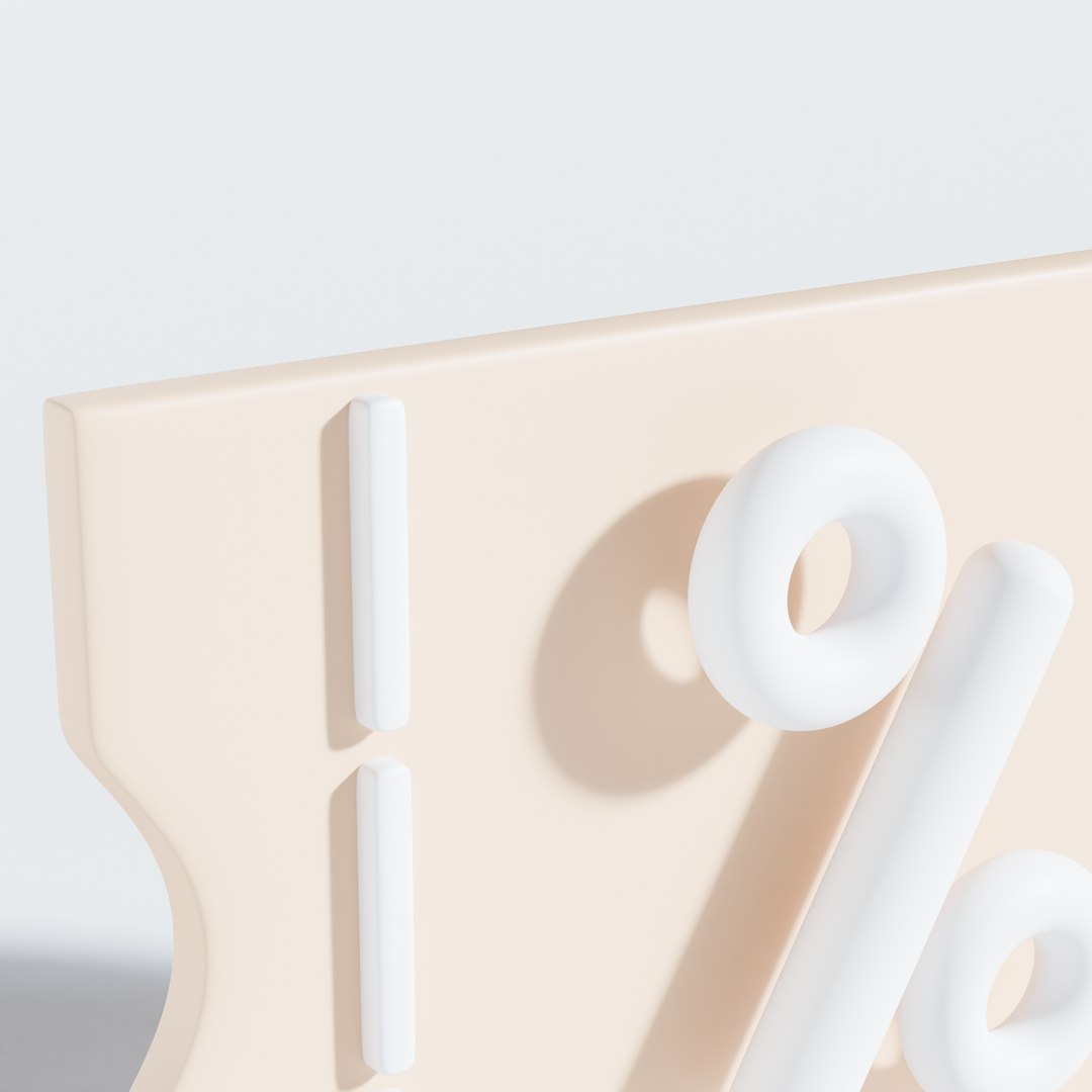 3D Discount Coupon Cartoon Model - TurboSquid 2330175