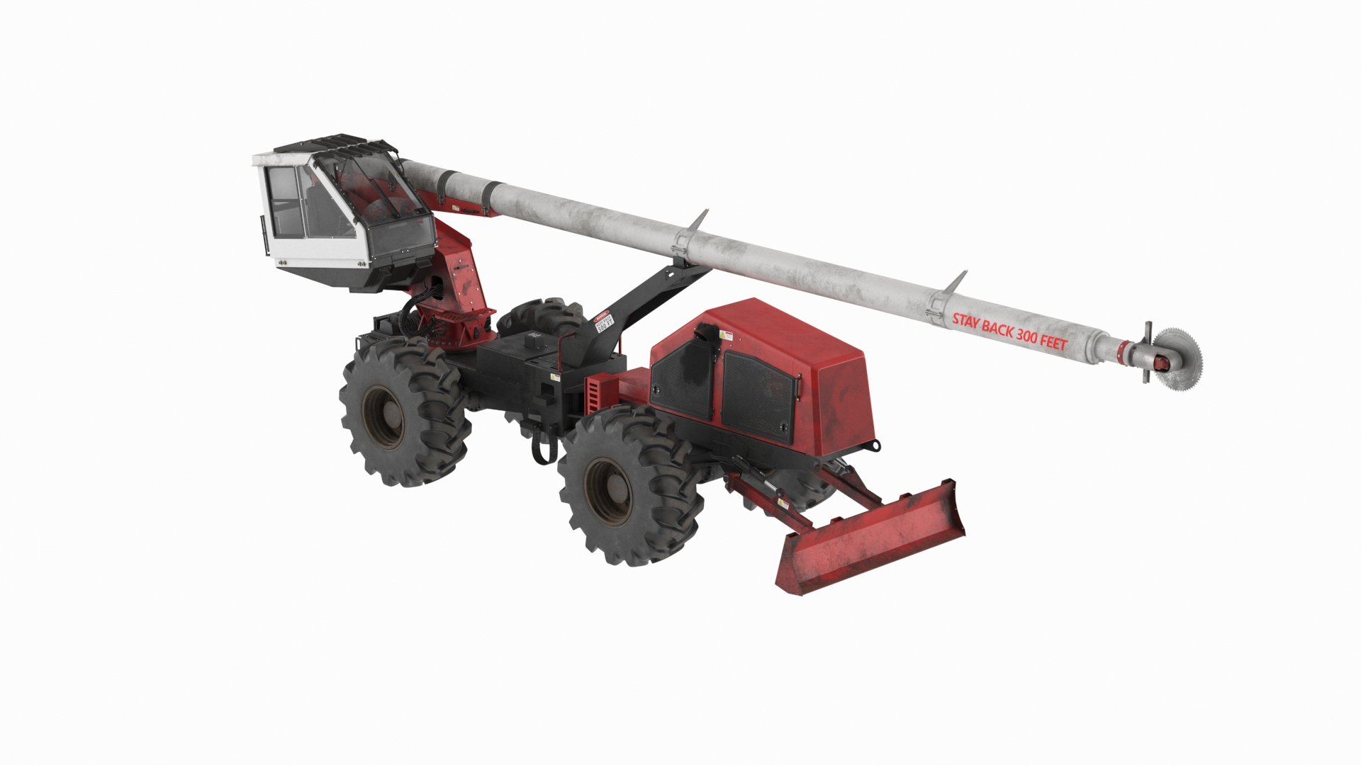 3D Hydraulic Tree Cutting Vehicle With Boom Arm Red Dirt - TurboSquid ...