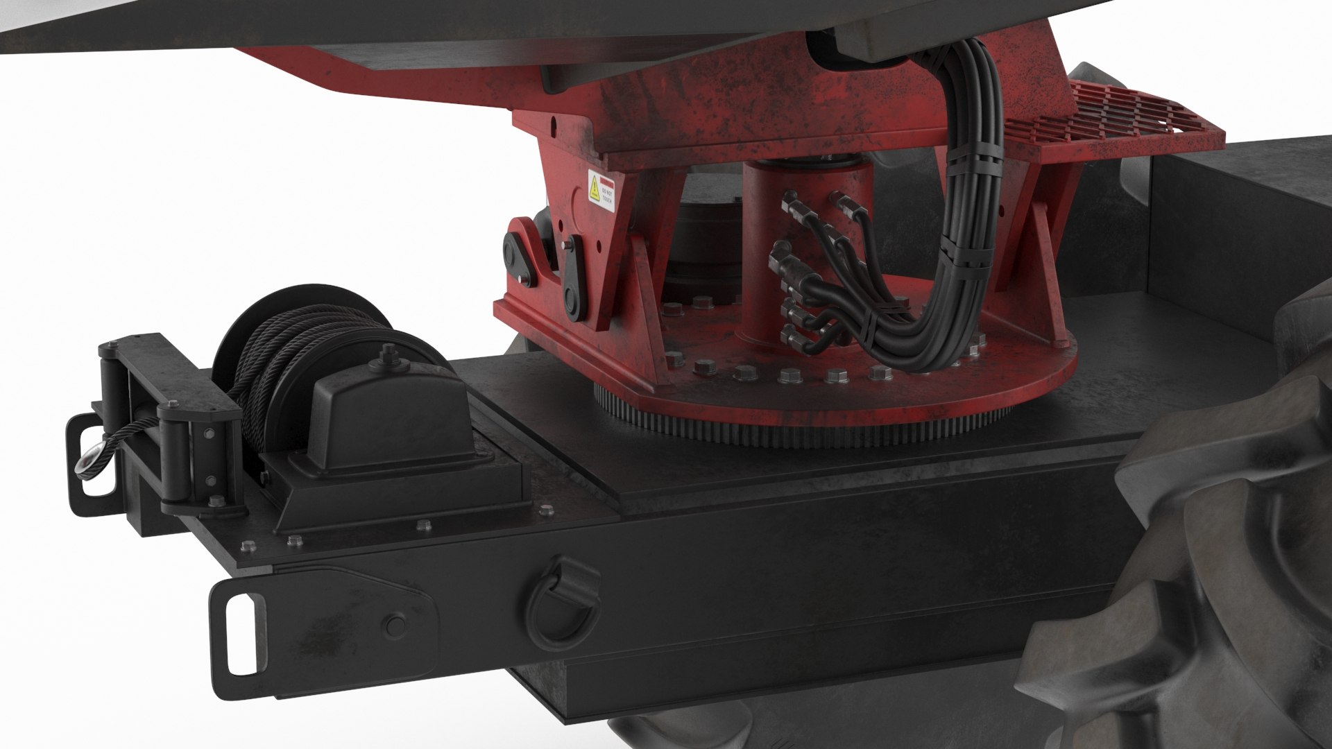 3D Hydraulic Tree Cutting Vehicle With Boom Arm Red Dirt - TurboSquid ...