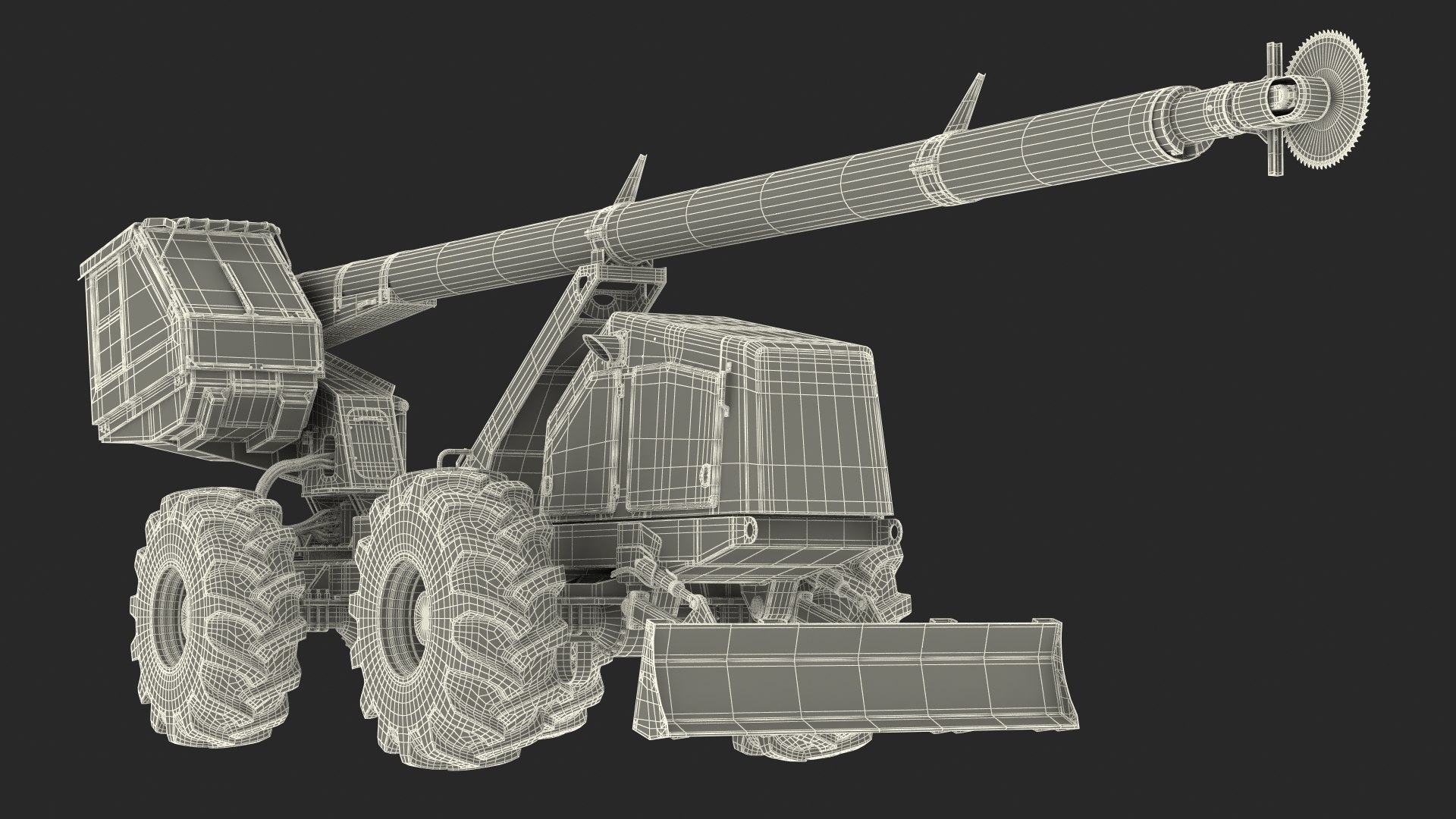 3D Hydraulic Tree Cutting Vehicle With Boom Arm Red Dirt - TurboSquid ...