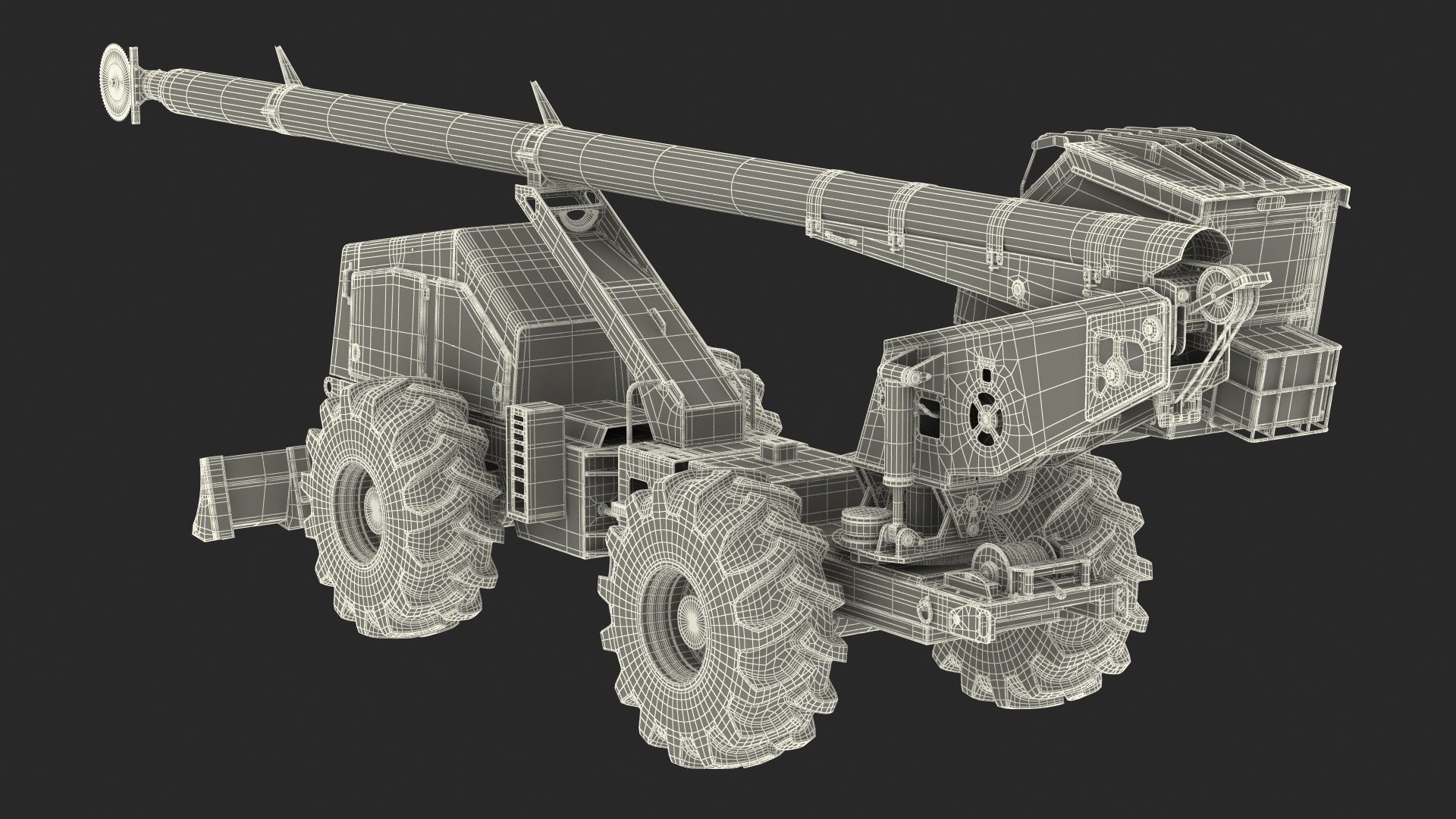 3D Hydraulic Tree Cutting Vehicle With Boom Arm Red Dirt - TurboSquid ...