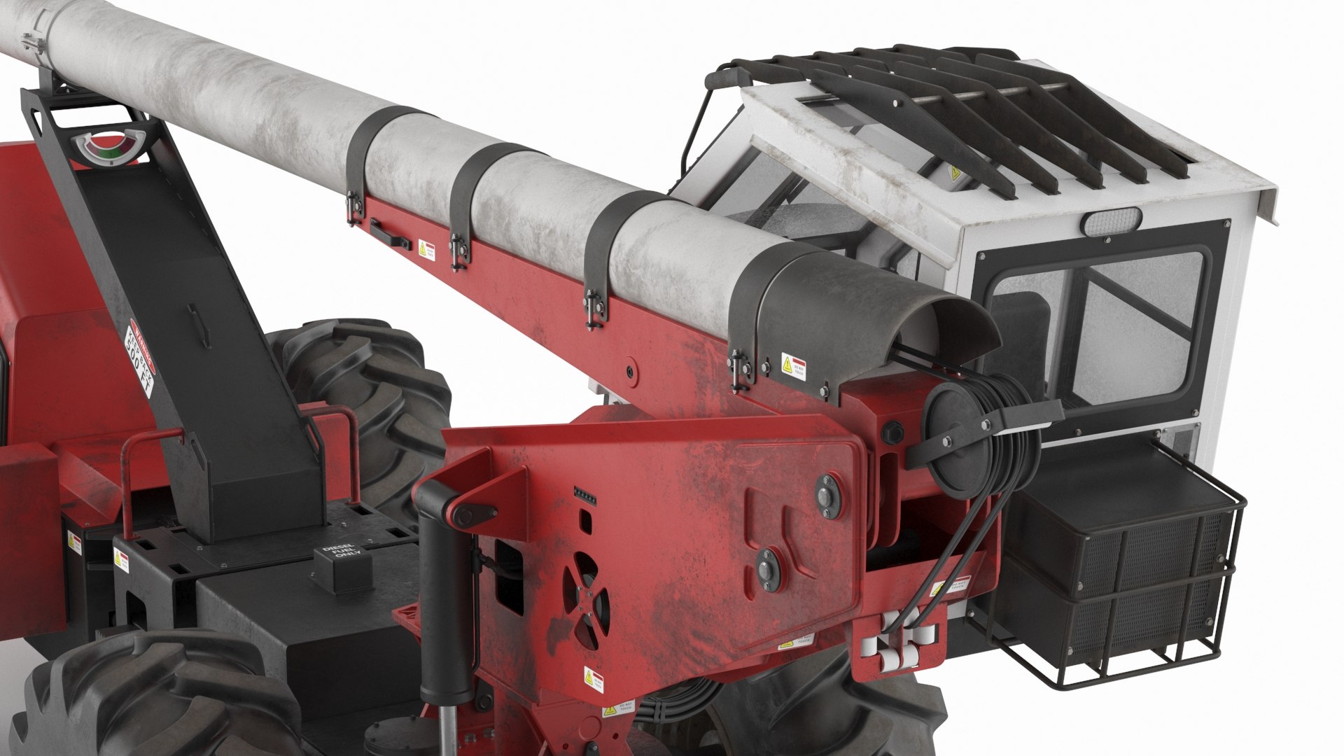 3D Hydraulic Tree Cutting Vehicle With Boom Arm Red Dirt - TurboSquid ...