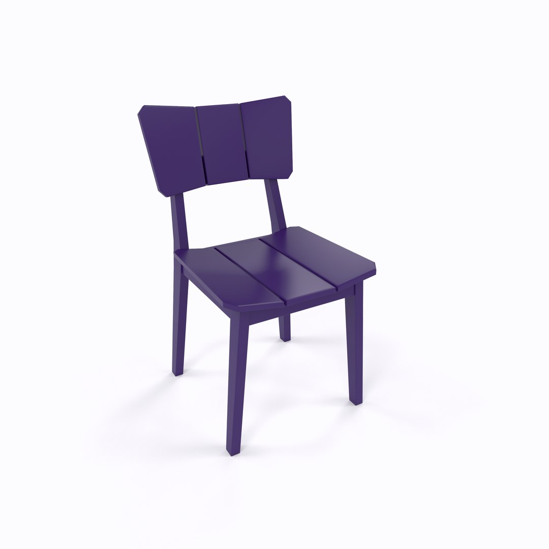 3D Wood Chair Color - TurboSquid 1733215